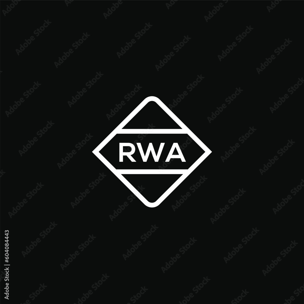 RWA letter design for logo and icon.RWA typography for technology ...