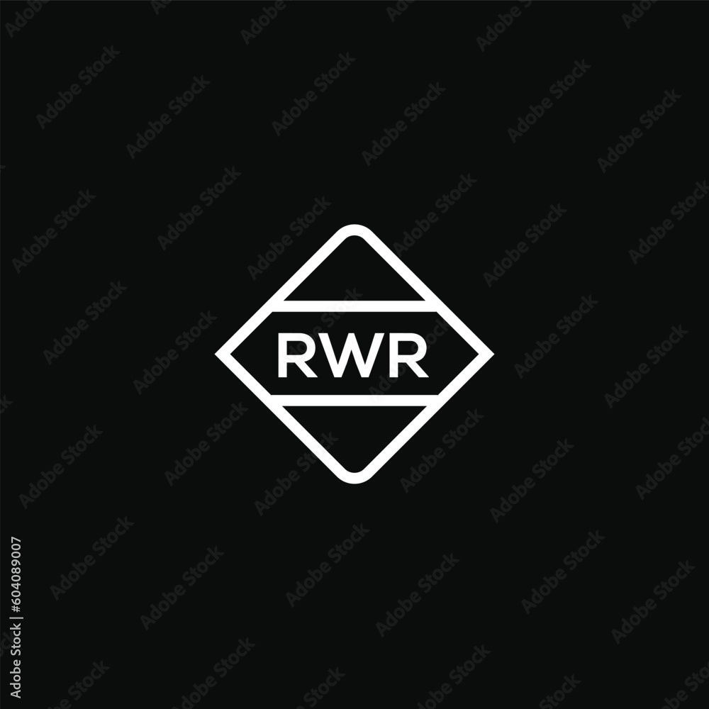 RWR letter design for logo and icon.RWR typography for technology ...