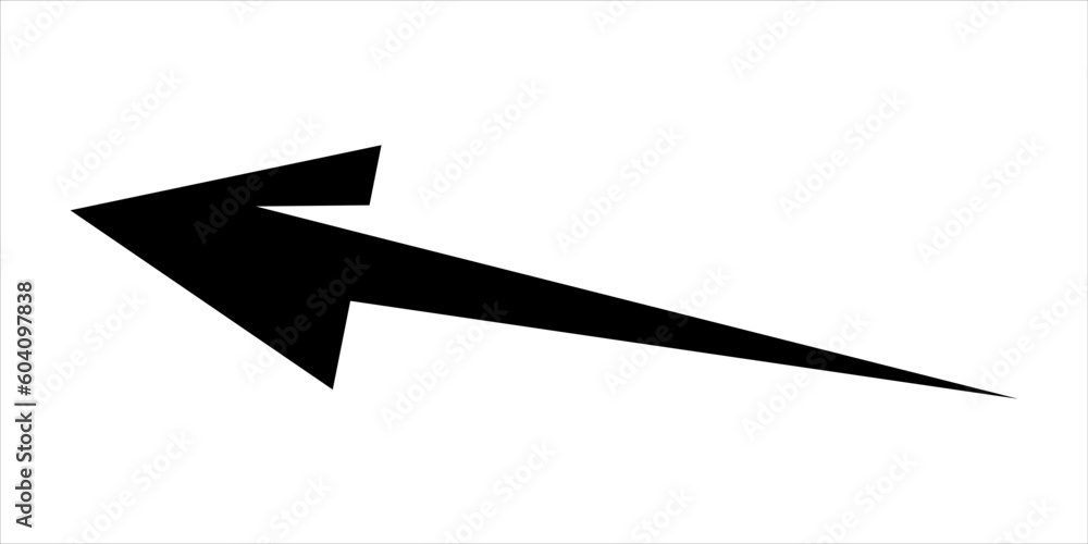 Arrow mark icon. Modern black arrow logo. Vector isolated on white ...