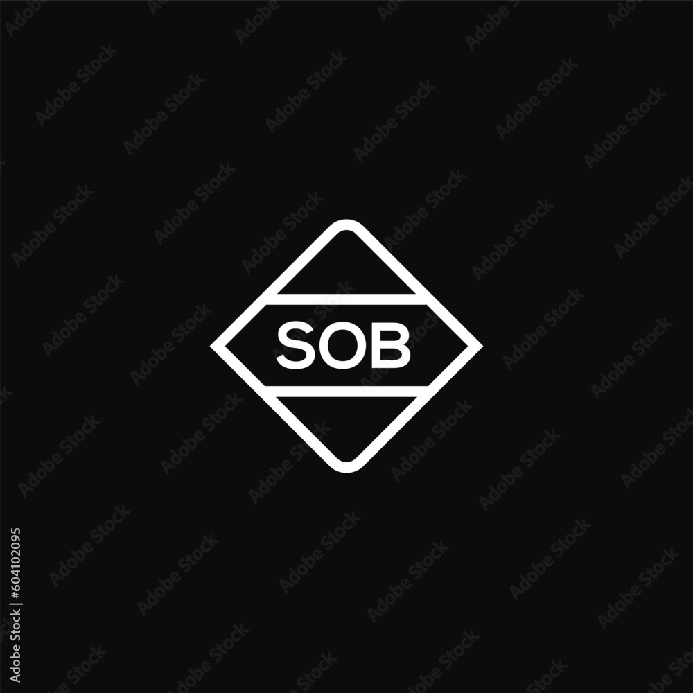 SOB letter design for logo and icon.SOB typography for technology ...