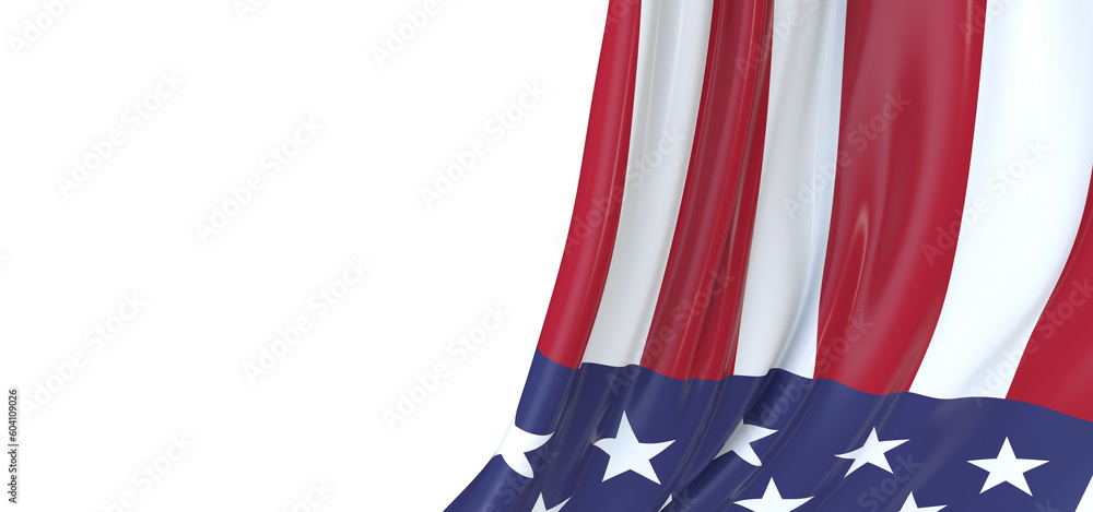 Resilient Spirit: Vibrant 3D USA Flag Symbolizes American Determination ...