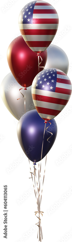American flag balloon bouquet for USA Independance day (4th of July ...