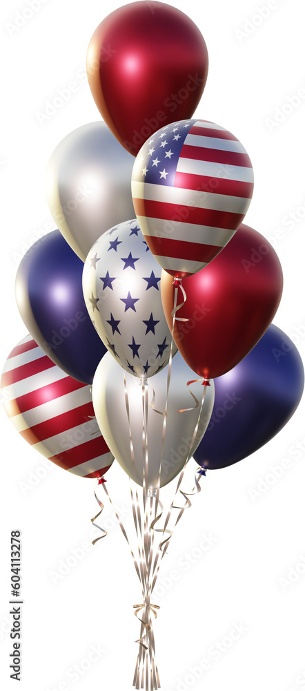 American flag balloon bouquet for USA Independance day (4th of July ...