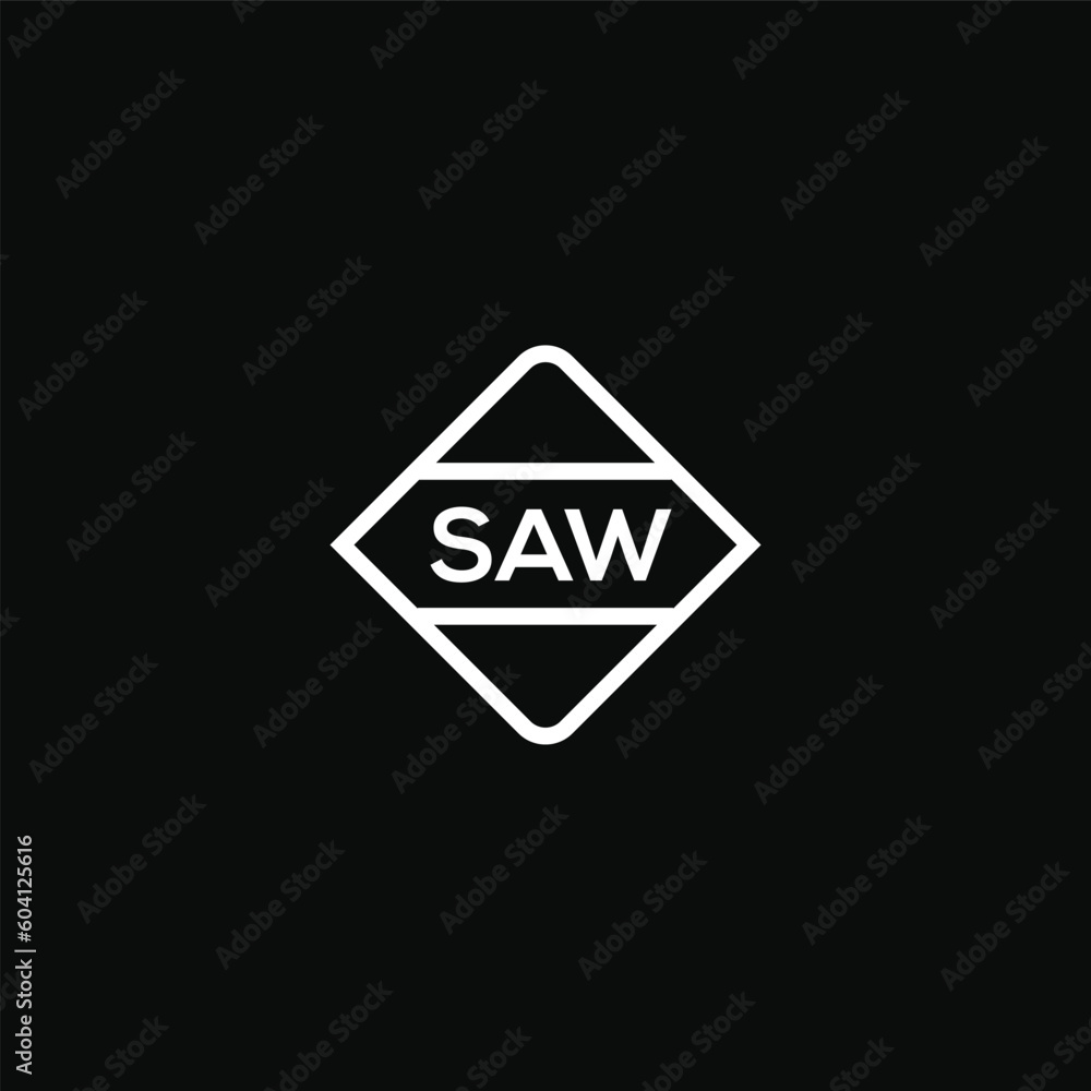 Vecteur Stock SAW letter design for logo and icon.SAW typography for ...