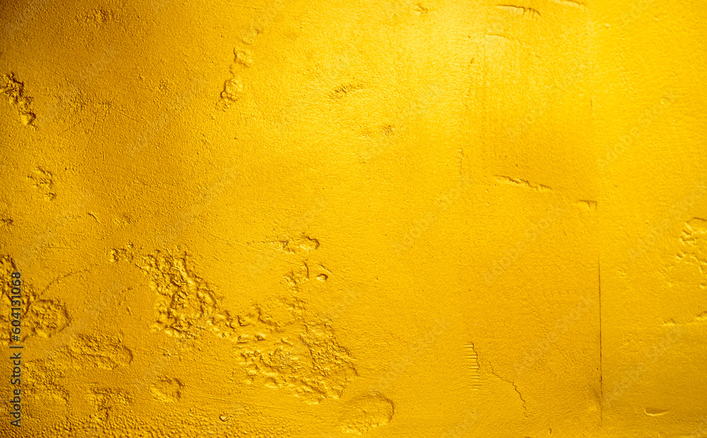 Artificial Gold background and texture on cement make from color paint ...
