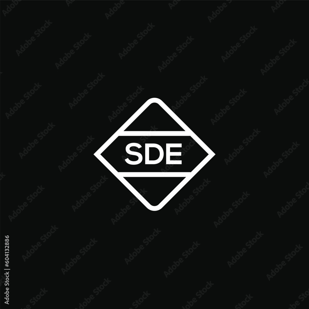 SDE letter design for logo and icon.SDE monogram logo.vector ...