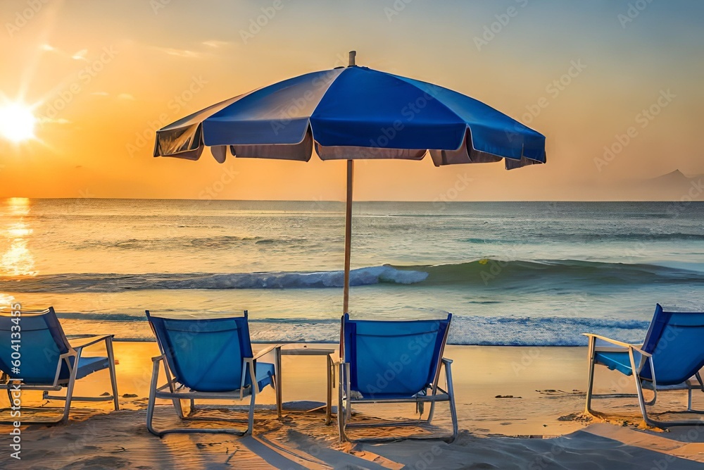 Chairs and umbrella on the beach on island vacation holiday , Beach ...