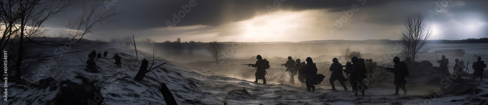 Stunning, emotionally striking image of weary soldiers in vast Russian ...