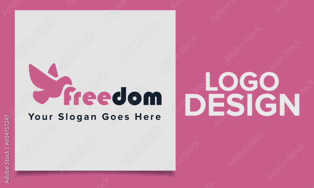 Unique vector freedom logo design Stock Vector | Adobe Stock