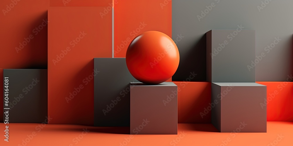 3d spheres cylinder cubes, 3d shapes colourful background made with ...