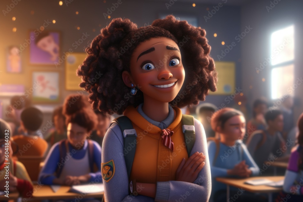 Illustrations of cartoonish diverse Ethnic young people portrait inside ...