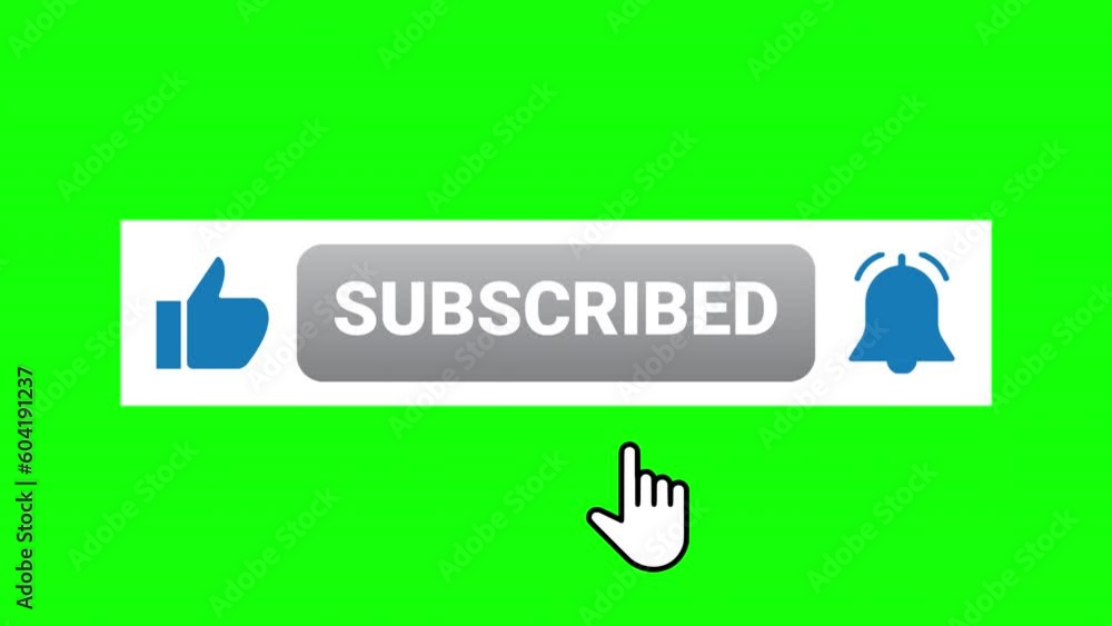 Like Subscribe Button Green Screen Background vídeo do Stock | Adobe Stock
