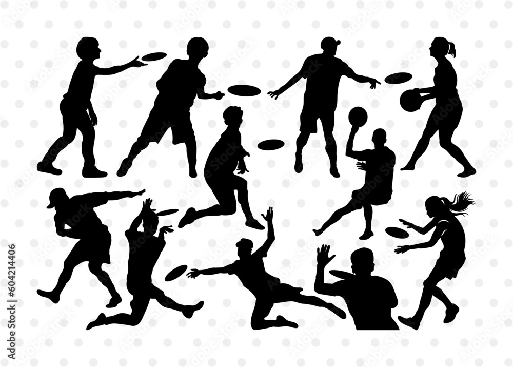 Poster Ultimate Frisbee SVG, Ultimate Frisbee Silhouette, Frisbee Svg ...