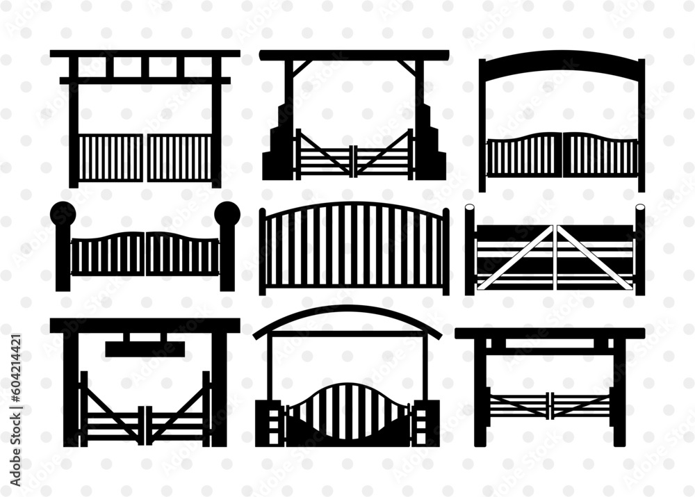 Ranch Gate SVG, Ranch Gate Silhouette, Ranch Entrance Svg, Ranch ...