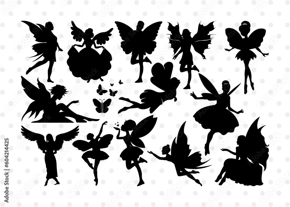 Fairy SVG, Fairy Silhouette, Angle Svg, Tinkerbell Svg, Tooth Fairy Svg ...