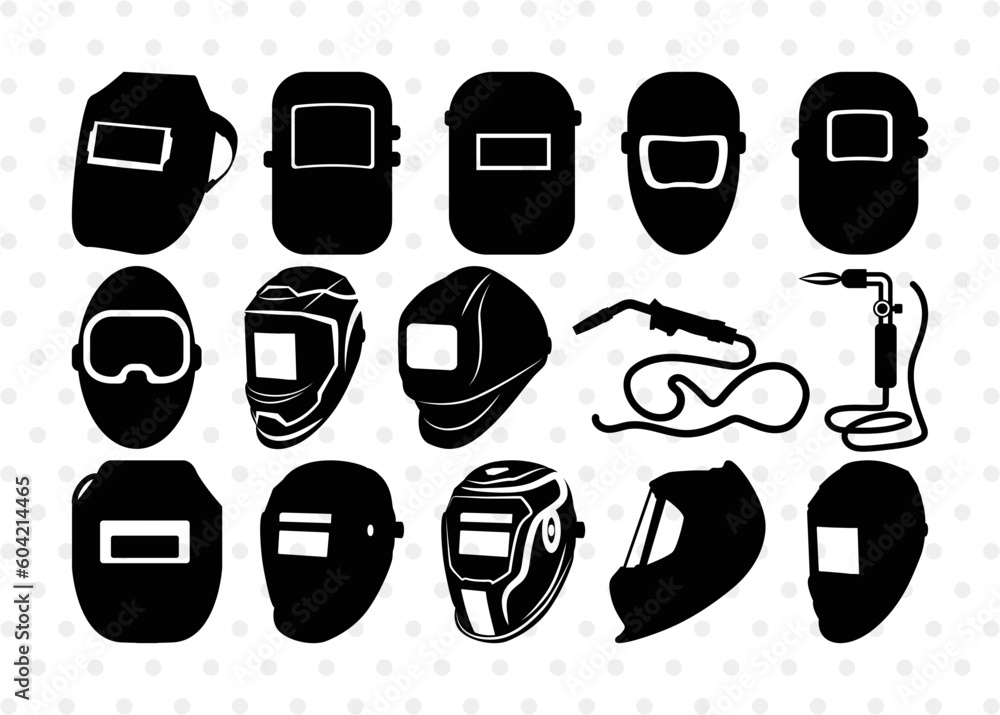 Helmet Silhouette | Welding Svg | Welder Helmet Svg | Welder Hood Svg ...