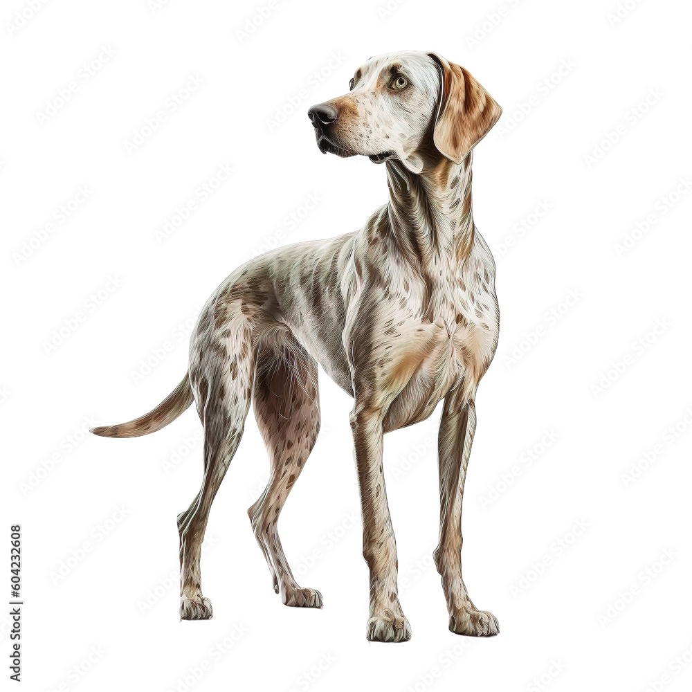 dog standing on a transparent background. Created with Generative AI ...