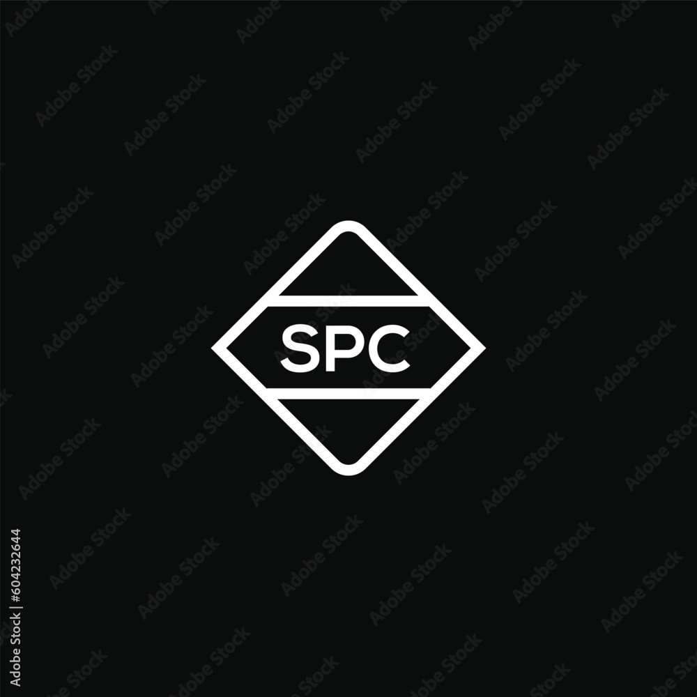 SPC letter design for logo and icon.SPC monogram logo.vector ...