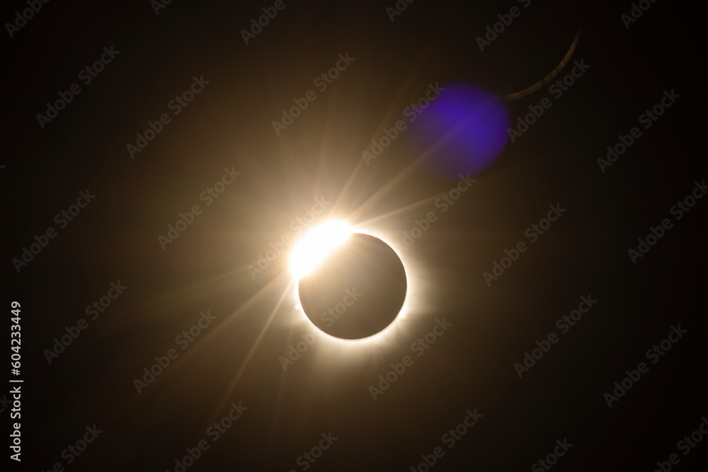Diamon ring during the 2023 Australian total solar eclipse in Exmouth ...