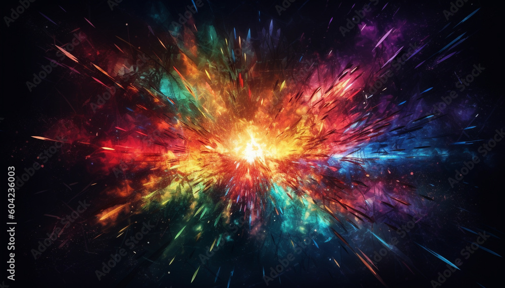 Exploding galaxy igniting natural phenomenon, a fiery celebration of ...