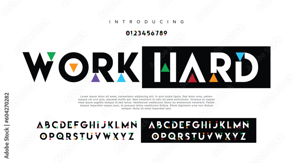 Work Hard simple urban alphabet minimal modern urban fonts for logo ...