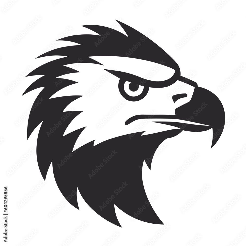 Simple Eagle Face Logo Stock Vector | Adobe Stock