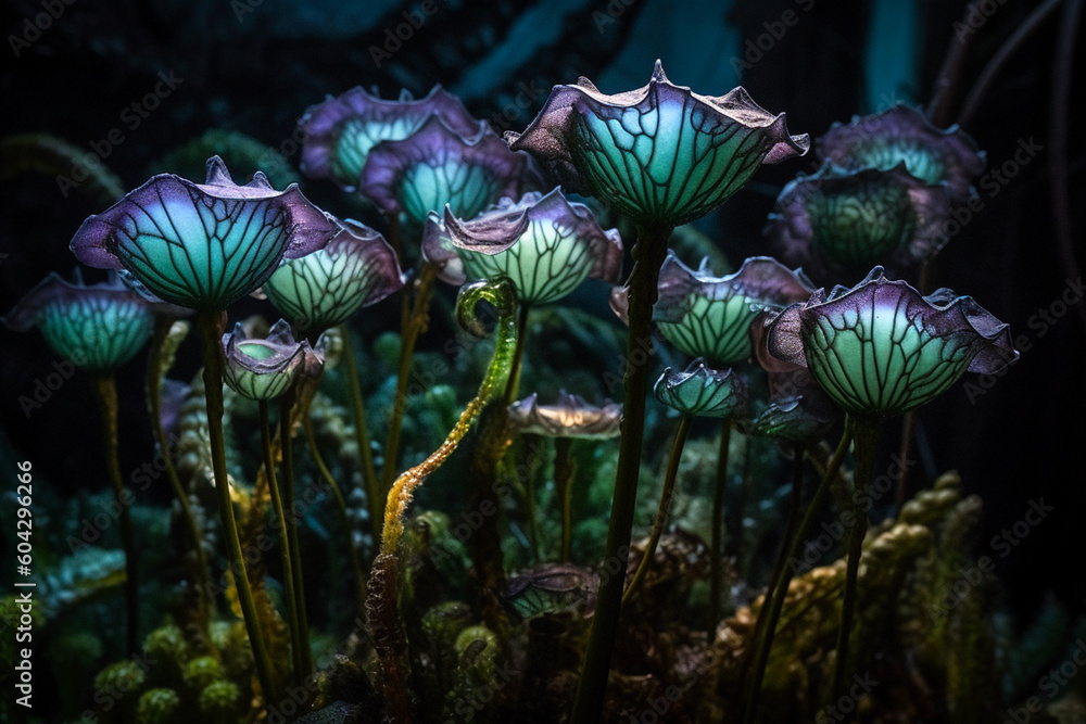 Plants of extraterrestrial civilizations. Flowers from another planet ...