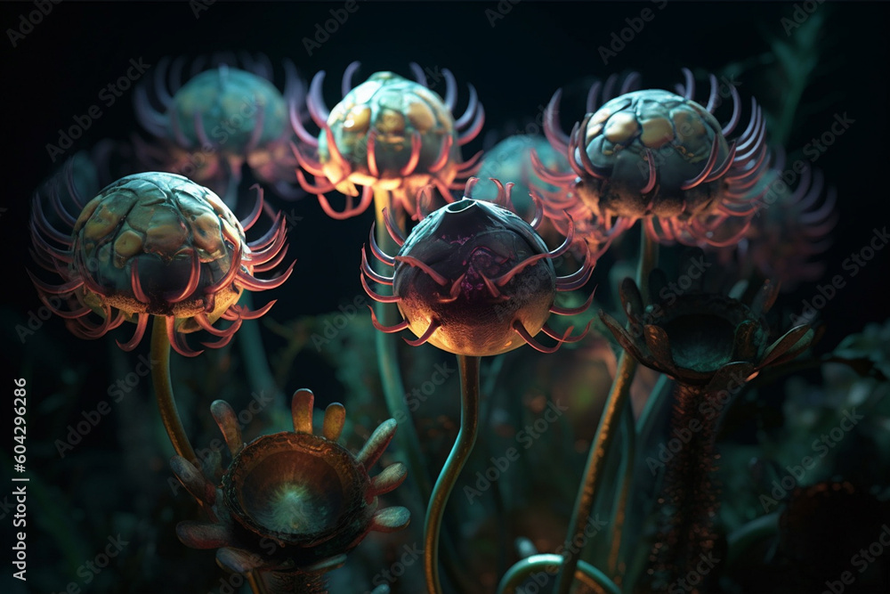 Plants of extraterrestrial civilizations. Flowers from another planet ...