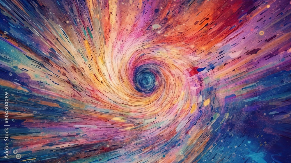 A psychedelic abstract background with swirling pastel colors, captured ...
