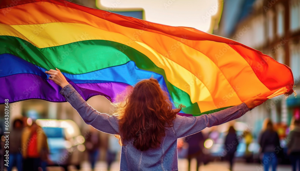 LGBT community concept celebrating the diversity at the pride month ...