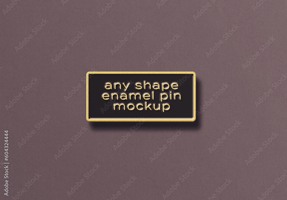 Enamel Pin Mockup Template Card Logo Soft Apparel Clothes Stock ...