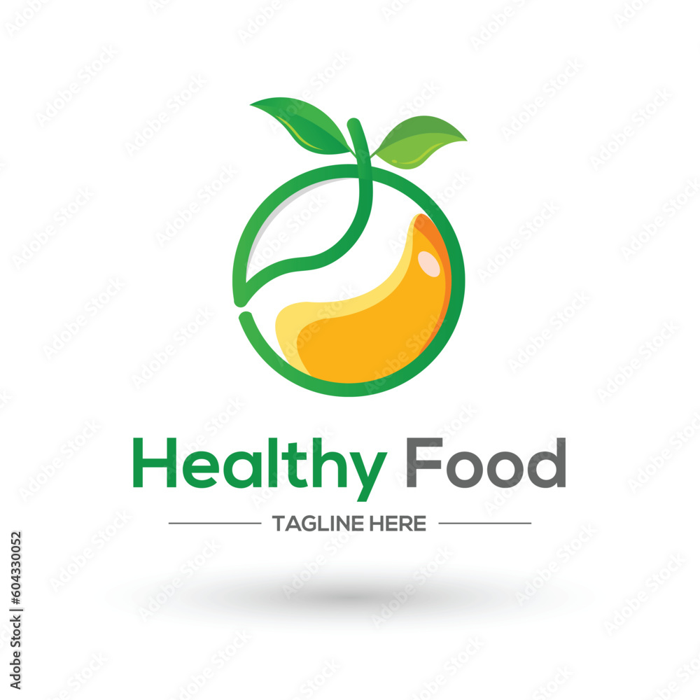 Health Food Logo Design Vector EPS Stock Vector | Adobe Stock
