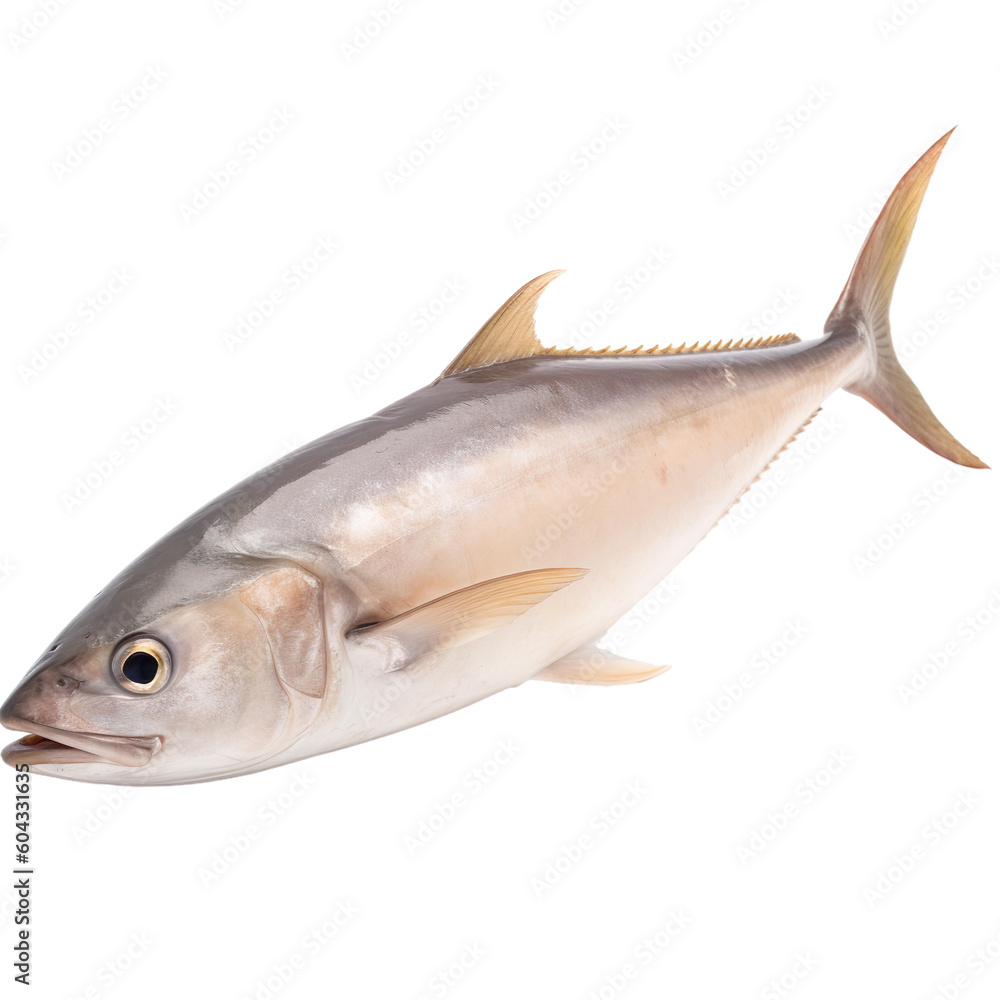 side view of Amberjack fish on transparent background, Generative ai ...