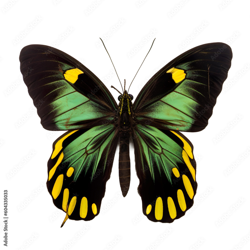 Queen Alexandras Birdwing butterfly isolated on transparent background ...