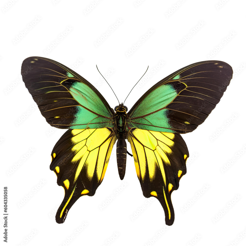 Queen Alexandras Birdwing butterfly isolated on transparent background ...