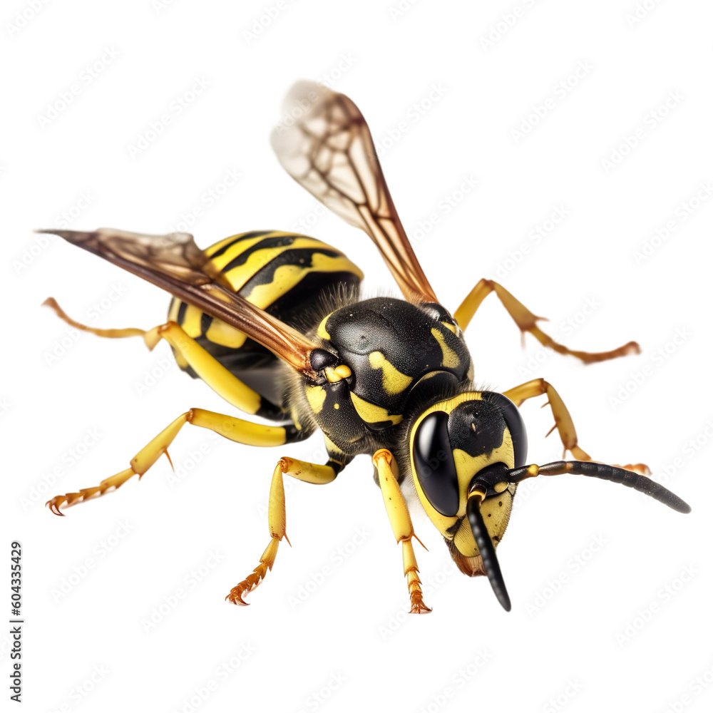 Yellowjacket insect isolated on transparent background, Generative ai ...