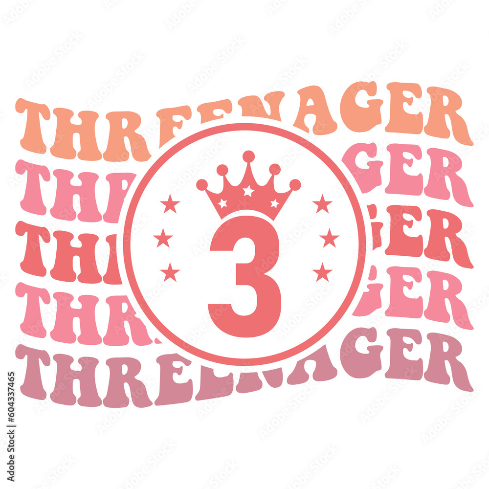 Threenager Svg, Threenager Png Third Birthday Svg, Birthday Girl Svg, Birthday Svg, Happy ...