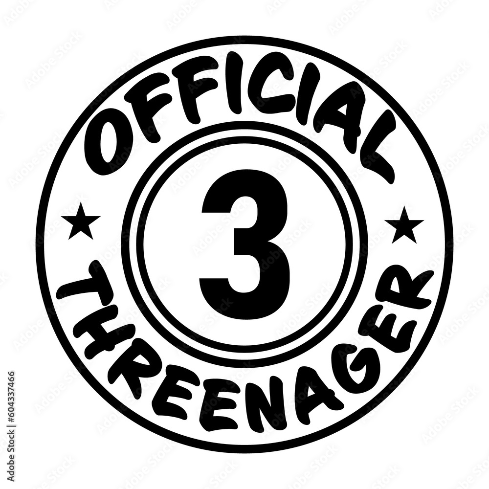 Threenager Svg, Threenager Png Third Birthday Svg, Birthday Girl Svg ...