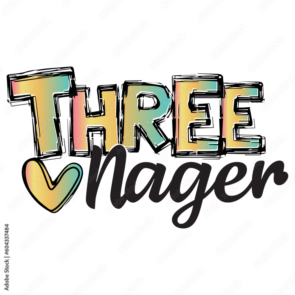 Threenager Svg, Threenager Png Third Birthday Svg, Birthday Girl Svg ...