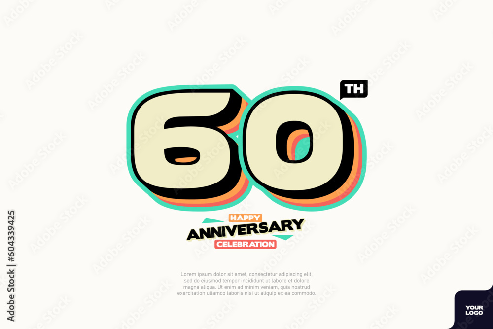 Number 60 logo icon design 60th birthday logo number anniversary 60 ...