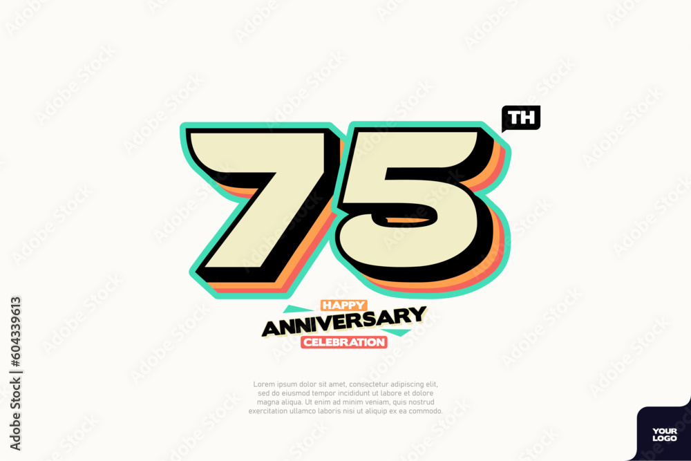 Number 75 logo icon design 75th birthday logo number anniversary 75 ...