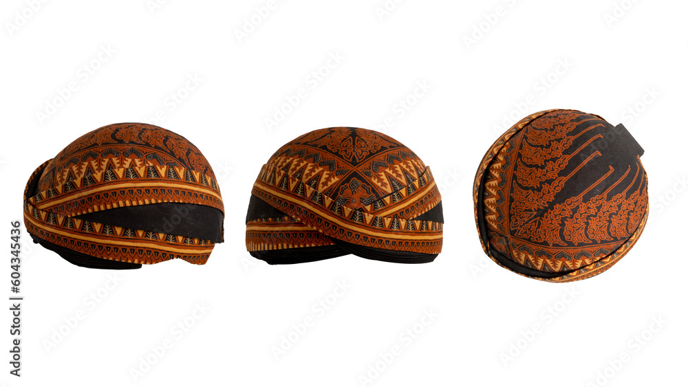 Javanese traditional hat or commonly called blangkon in Indonesia. Most ...