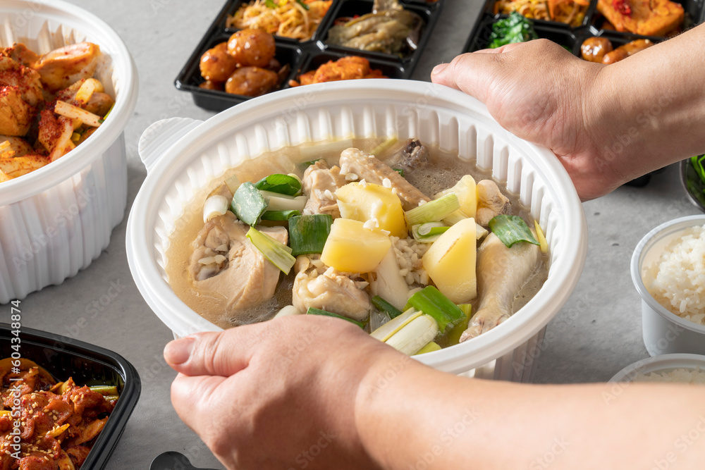 Foto de Chicken Stew Korean food dish Duck Bulgogi stir-fried spicy ...