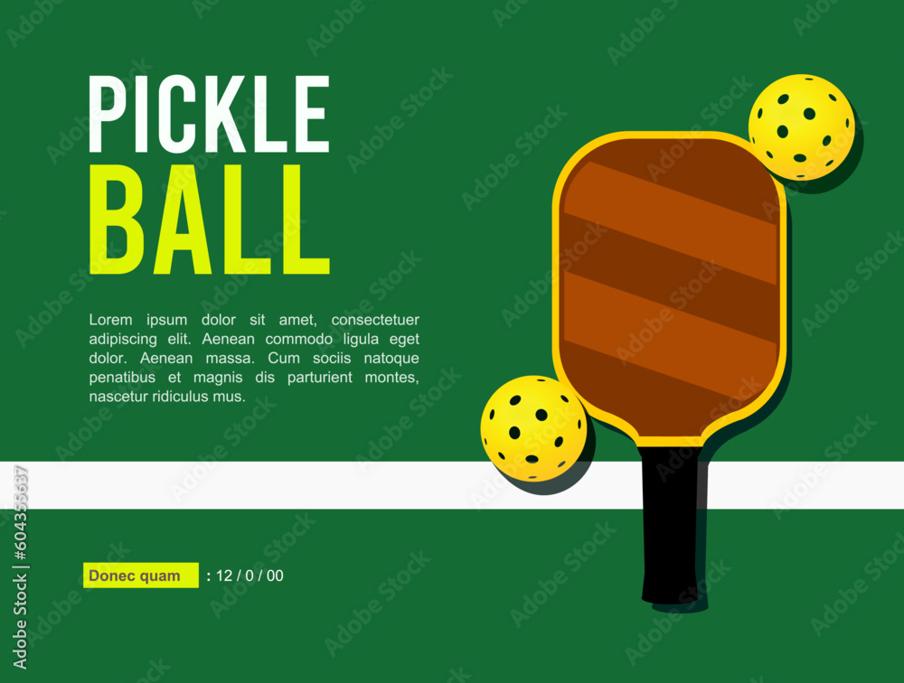 Great simple pickleball background design for any media Stock Vector ...