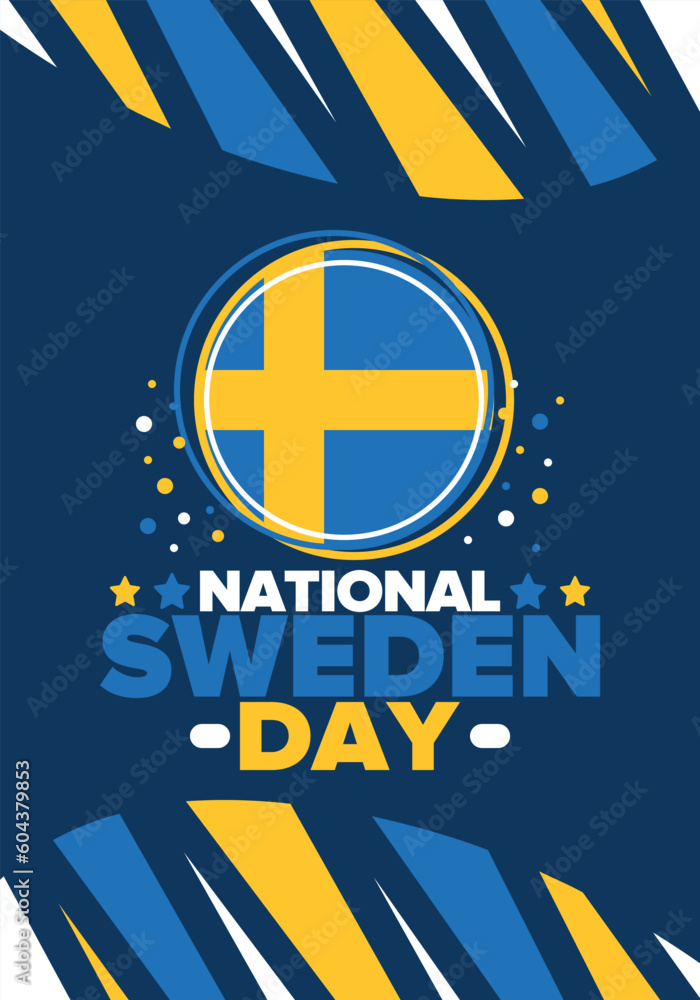 Sweden National Day. Celebrated annually on June 6 in Sweden. Happy ...