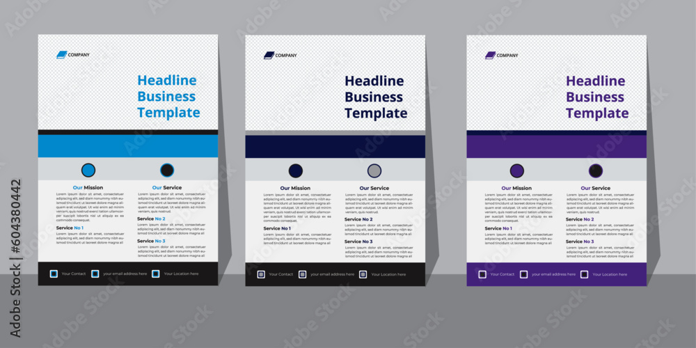 Corporate business flyer template design with blue color. Flyer design ...