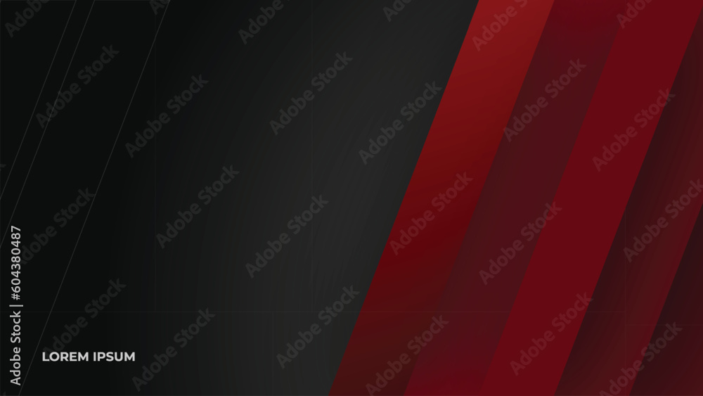 red wallpaper with parallelogram shapes and elegant shadows. background ...