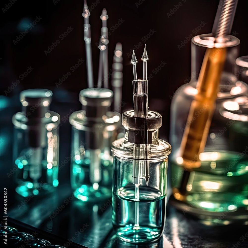 Vaccine glass bottle vials for Covid 19 in lab,Prevention and ...