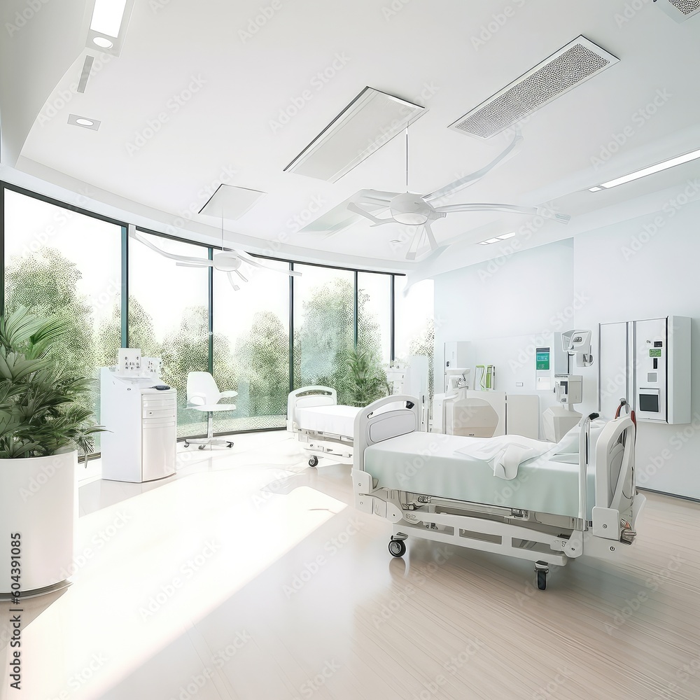 Modern hospital room interior design,Comfortable medical equipped in a ...