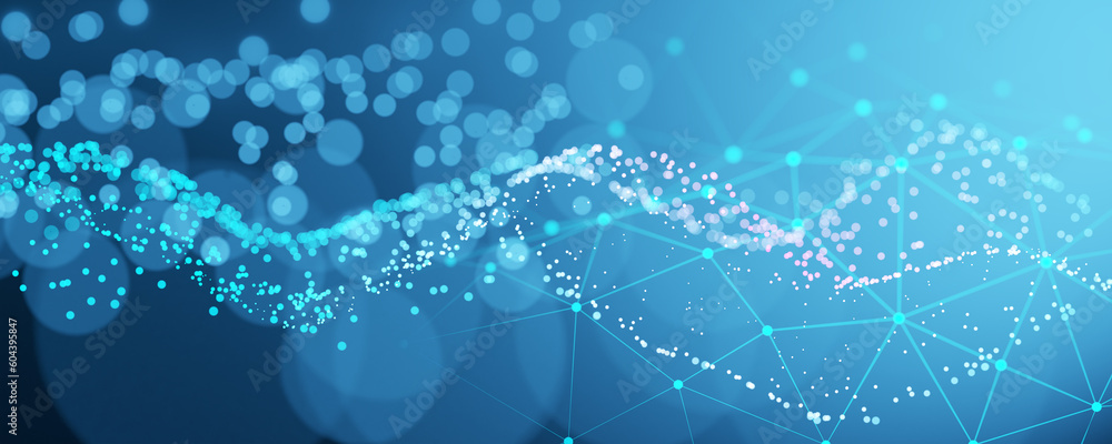 Network structure background. Artificial intelligence. Machine learning ...